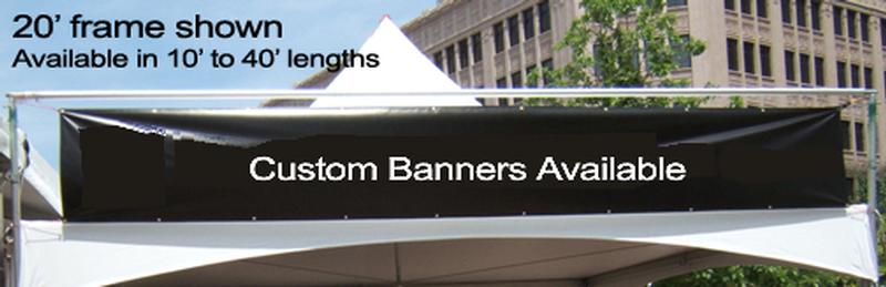 Tent Banner Frames | Rental Reception Party Banquet | Ultimate Events